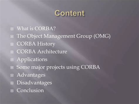 Common Object Request Broker Architecture Ppt