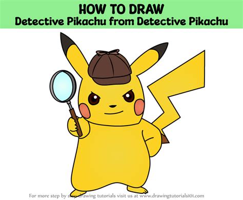 How To Draw Detective Pikachu Art Hub