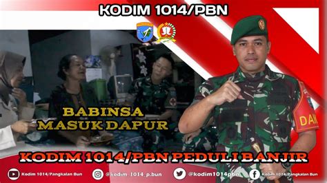 BABINSA MASUK DAPUR KODIM 1014 PANGKALAN BUN PEDULI KORBAN BANJIR