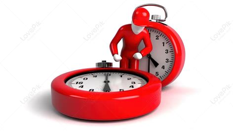 흰색 배경에 빨간색 도구 상자와 스톱워치를 들고 있는 신속한 유지 관리 3d 그림 기술자 배경 빨간색 배경 하얀색 배경 이미지 Hd 기술자 빨간색 하얀색 배경