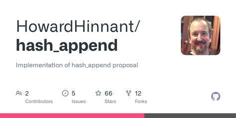 Github Howardhinnanthashappend Implementation Of Hashappend Proposal