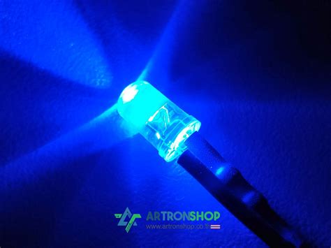 หลอดแอลอีดี 5 มิล สีน้ำเงิน พร้อมสายไฟ 5 12v Artronshop บอร์ด