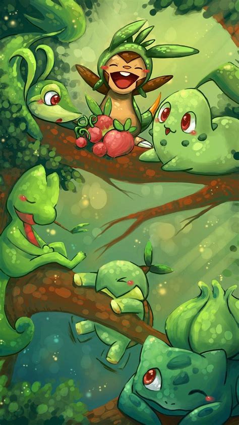Pokemon Wallpaper Grass Starters