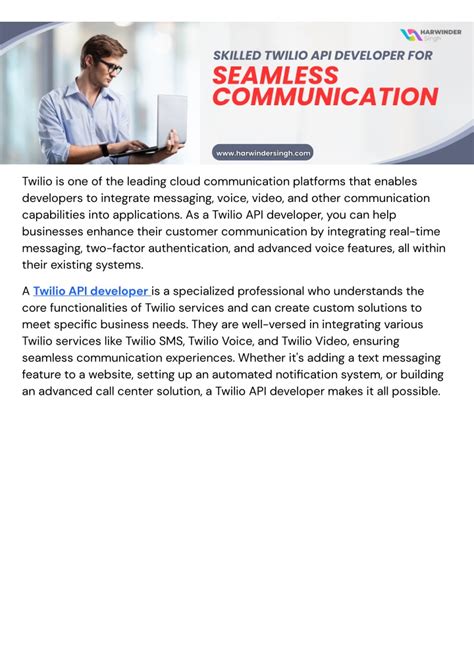 Ppt Skilled Twilio Api Developer For Seamless Communication Powerpoint Presentation Id13943596