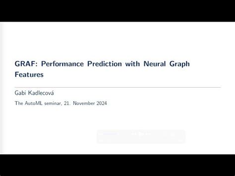 Free Video Graf Performance Prediction With Neural Graph Features