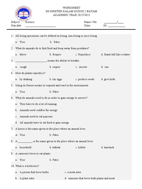Science Ph Grade 3 Pdf Organisms Nature