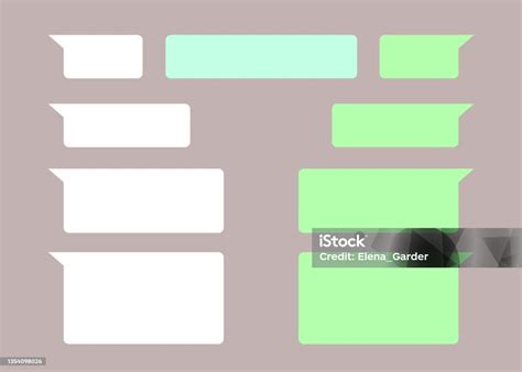 Chat Text Box Empty Messages Template Vector Dialig Interface Mobile Communication Screen With