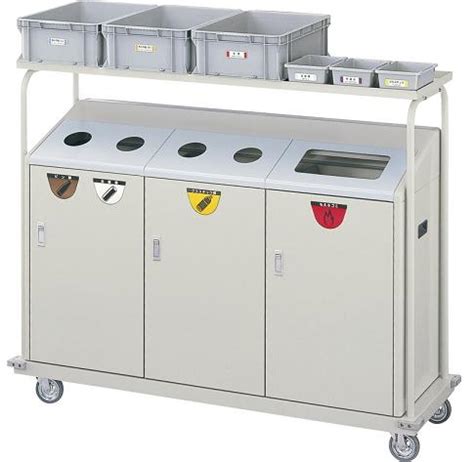 楽天市場代引不可受注生産品 送料無料 代引不可 施設用品 屋内用分別回収用ゴミ箱 リサイクルボックスRBK 500TRP 2段