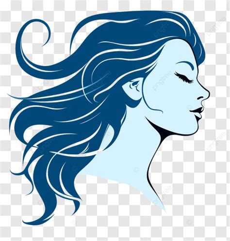 흐르는 머리를 가진 아름다운 여성의 실루엣 여자 프로필 흐르는 머리카락 여성스러운 실루엣 Png 일러스트 및 이미지 에 대한 무료 다운로드 Pngtree