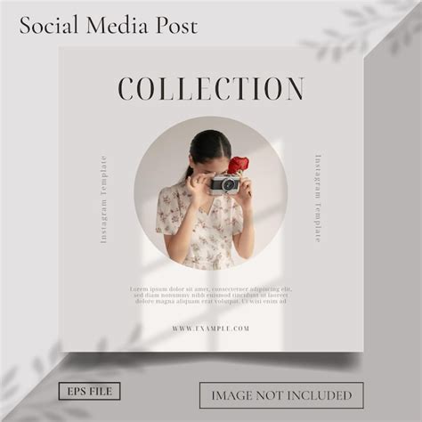 Premium Vector Simple Aesthetic Social Media Post Template