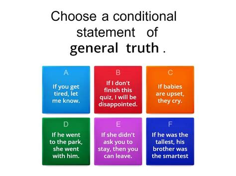 Real Conditionals Quiz