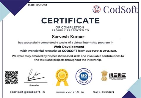 Sarvesh Kumar On Linkedin Internship Webdevelopment Certificate