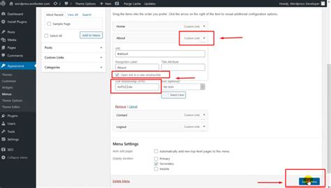How To Add Nofollow Links In Wordpress Navigation Menus