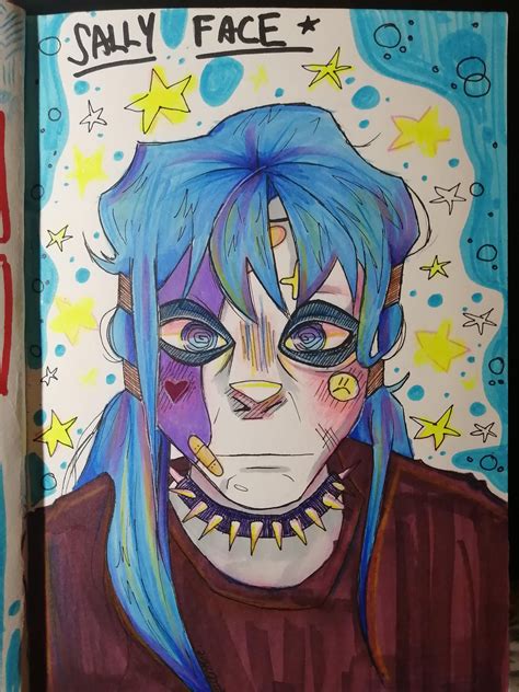 Some Sally Face Fanart I Did D Traditional Art Rsallyface