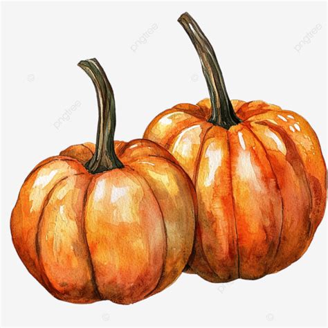 Calabazas De Acuarela PNG dibujos Decoración De Halloween Acuarela