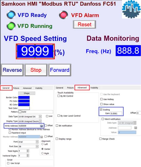 Samkoon HMI Modbus RTU Danfoss FC Tutorial Plc