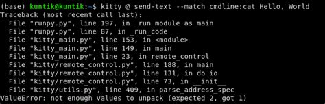 Control Kitty From Scripts Valueerror · Issue 4217 · Kovidgoyal