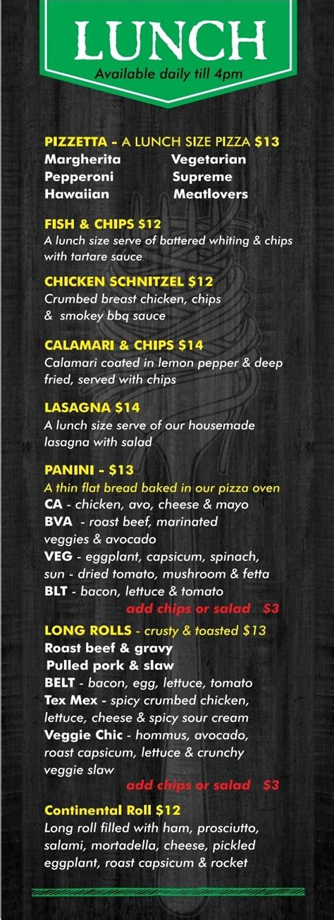 Menu At Eight Slices Italian Kitchen Restaurant Tapping