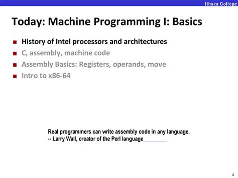 Machine Level Programming I Basics Comp 21000 Introduction To