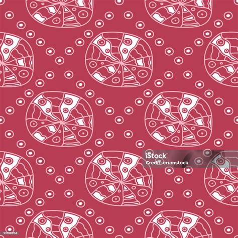 Geometric Red Seamless Background Pale Red Pattern Stock Illustration