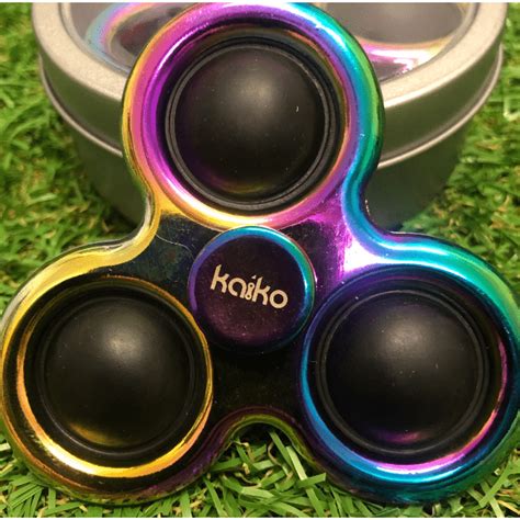 Pop It Metal Fidget Spinner Kaiko Fidgets The Sensory Specialist