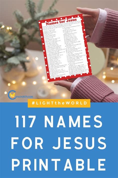 Names For Jesus Christ Study — Chicken Scratch N Sniff