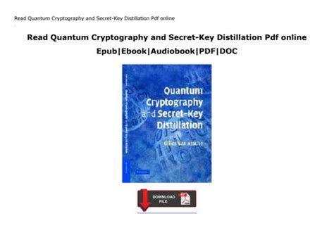 Read Quantum Cryptography And Secret Key Distillation Pdf Online By Utoo Issuu