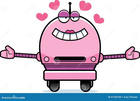Hugging Female Robot Stock Vector Illustration Of Wheels 47169768