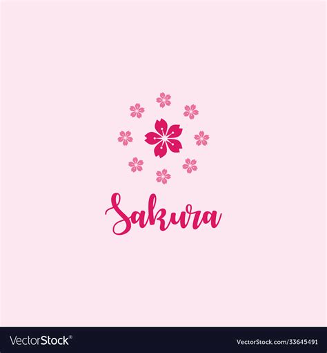 Sakura Template Design Royalty Free Vector Image