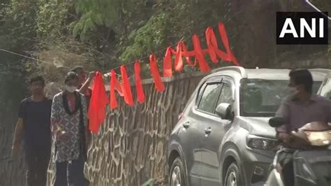 Saffron Flags ‘bhagwa Jnu Posters Outside Campus Police Initiate