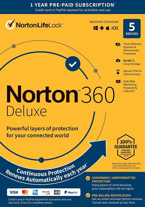 Norton 360 Deluxe 2023 Ready Antivirus Software For 5 Devices With