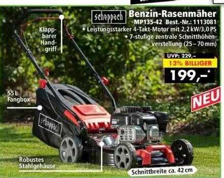Scheppach Benzin rasenmäher Angebot bei Norma24 1Prospekte de