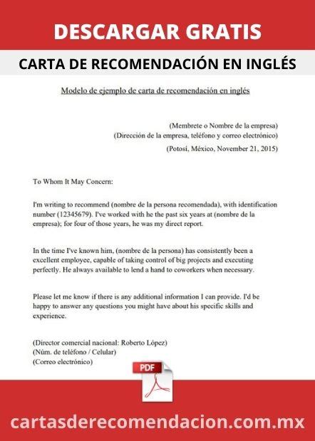 Cartas de Recomendación en Inglés Ejemplos 2022 2022