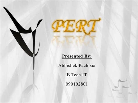 Program Evaluation And Review Technique Pert Pptx