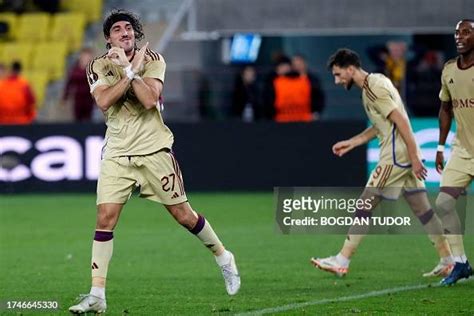 Servette Fcs French Forward Enzo Crivelli Celebrates After Scoring