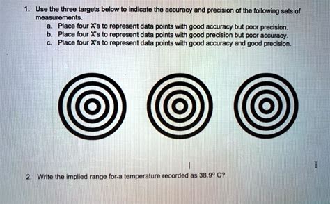 SOLVED Use The Three Targets Below To Indicate The Accuracy And