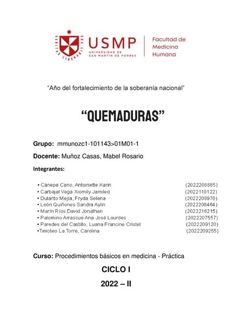 Informe 6 PBM Practica Año del fortalecimiento de la soberanía