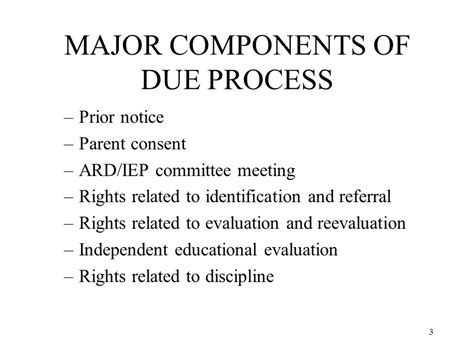 Procedural Due Process Special Education