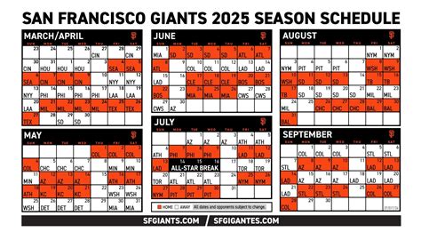 SF Giants Unveil Schedule For 2025 MLB Season