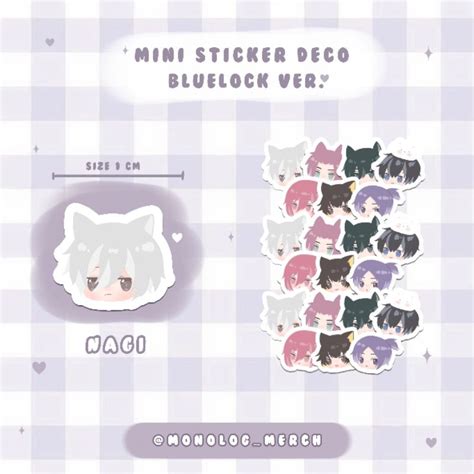 Jual Mini Sticker Deco Bluelock Isi Pcs Shopee Indonesia