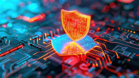 protect your data with a digital glowing shield that ensures personal