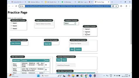 11 Handling Checkbox Radio Button Alert And Iframe In Selenium Using Java Youtube
