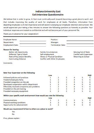 FREE Exit Interview Questionnaire Samples To Download