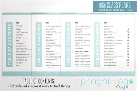 Yoga Class Plan Bundle 40 Class Plans 25 Themes And Canva Templates
