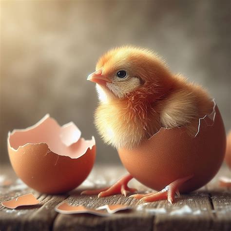 Premium Ai Image Chicken Hatching From Egg Ai Generated Art