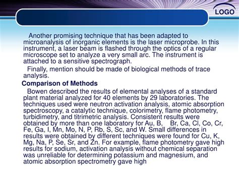PPT Trace Elements Analysis PowerPoint Presentation Free Download ID 1304938