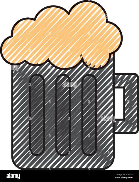 Glass Beer Mug Foamy Drink Alcohol Stock Vector Image And Art Alamy