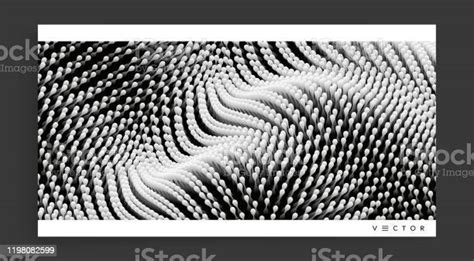 역동적인 효과가 있는 물결 모양의 표면 분자 추상적 배경 세포의 층 과학 또는 의료용 3d 벡터 일러스트레이션 0명에 대한 스톡 벡터 아트 및 기타 이미지 Istock