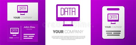 Logotype Data Analysis Icon Isolated On White Background Business Data