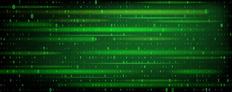 녹색 이진 1은 검은 색 배경에 코드를 0으로 만듭니다 추상 기술 이진 코드 프로그래밍 알고리즘 데이터 코드 암호화 및 인코딩 숫자의 행렬 배경입니다 0에 대한 스톡 벡터